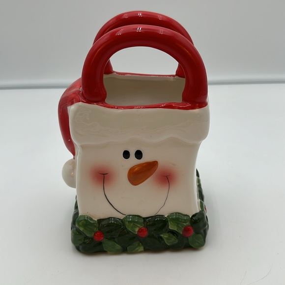 GANZ | Holiday | Vintage Ganz Porcelain Bag Vaseplanter Decorated ...